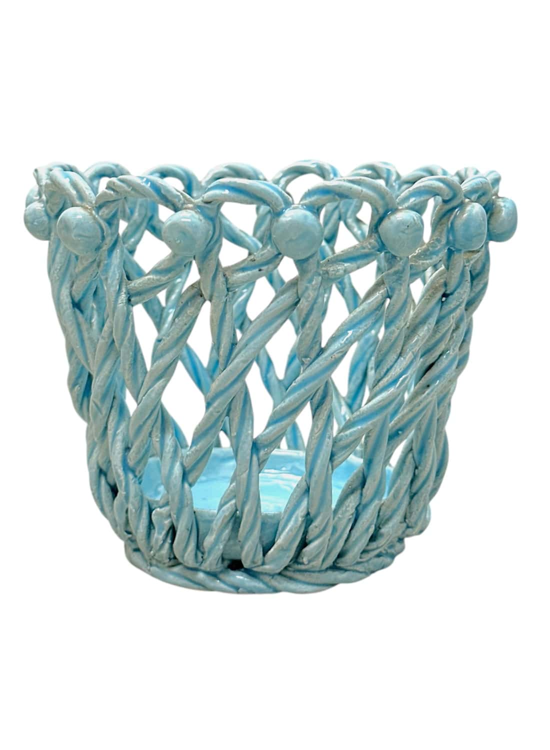 Vintage Italian Blue Cachepot - Mecox Gardens